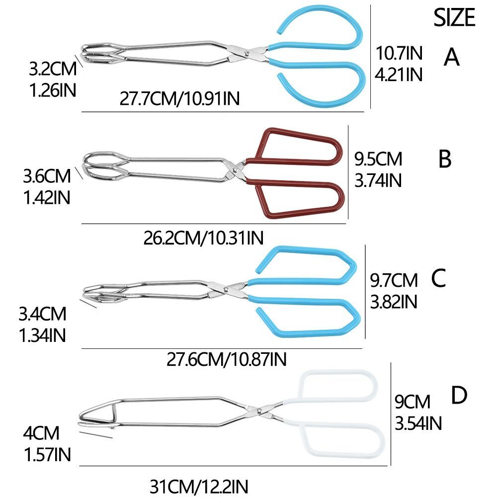 Sturdy Kitchen Cooking Tongs Stainless Steel Food Clip Grilling Clamp ...