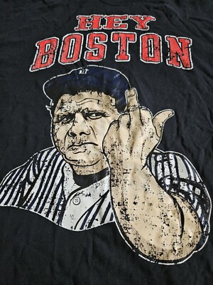 Vintage Babe Ruth Middle Finger Shirt Mens XL World Series Boston | eBay