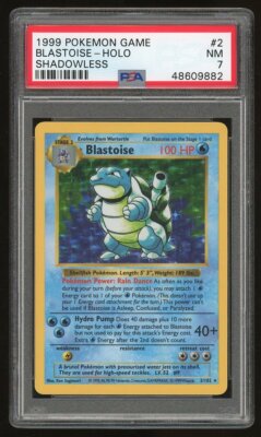 1999 Pokemon Shadowless Base Set Blastoise Holo #2 PSA 7 | eBay
