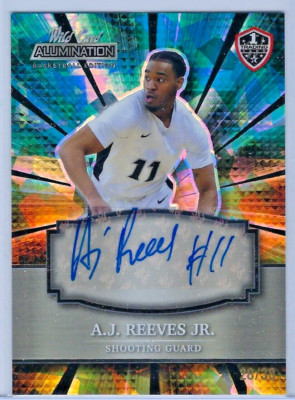 A J Reeves Jr - 2021/22 Wild Card Alumination Teal Holo-Lux Auto RC #30 ...