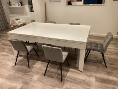 SUPERPOOL*** NEW WHITE DIAMOND Pool Diner Tables | eBay UK