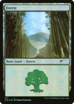 Forest (Secret Lair 577) FOIL Promo NM Land Basic Land MAGIC MTG CARD ...