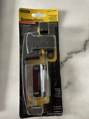 Stanley Screen & Storm Push Button Latch Black Coated Finish Sealed 12 ...