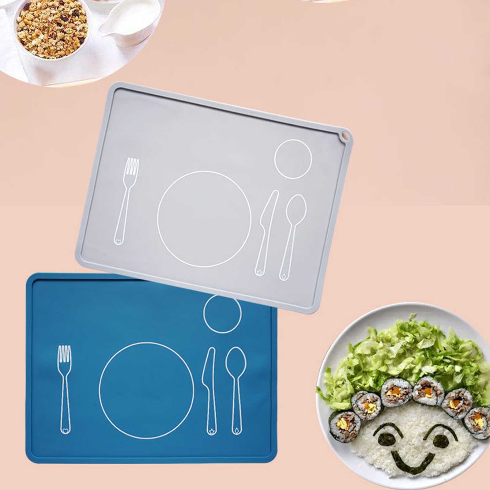 Dinner Mat Reusable Anti-scalding Dining Room Kitchen Silicone ...