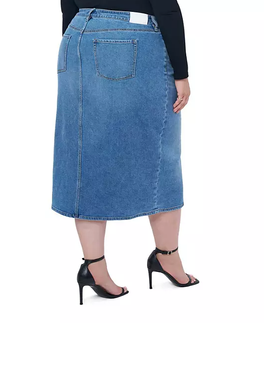 NWT Edited by Remi Bader Women's Denim Skirt Authenic 22W 705353960116 ...