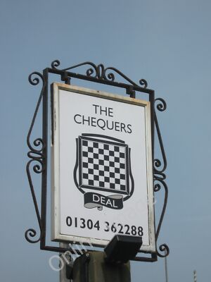 Photo 12x8 The Chequers Pub Sign Sandwich Bay Estate Outside the ...