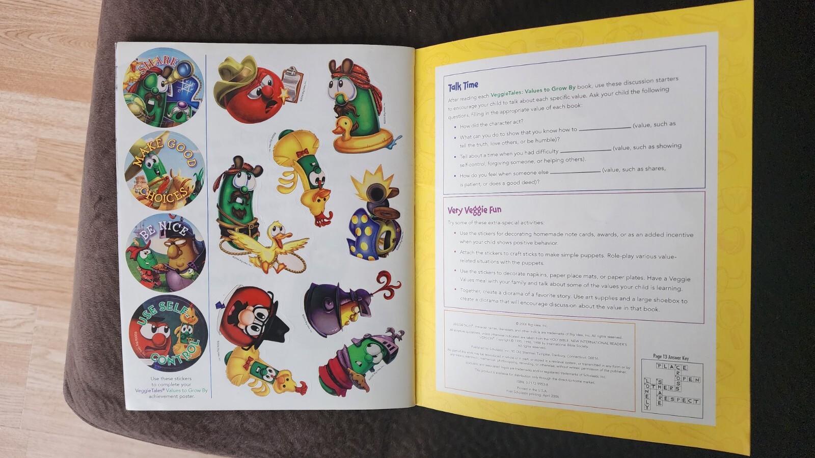 Veggie Values Activity Book (VeggieTales Values to Grow By) New Clean ...