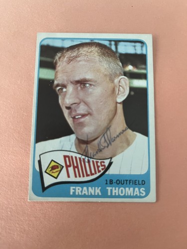 1965 Topps #123 Philadelphia Phillies Frank Thomas Autograph. | eBay