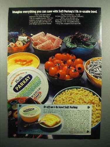 1974 Kraft Parkay Margarine Ad - Re-usable Bowl | eBay