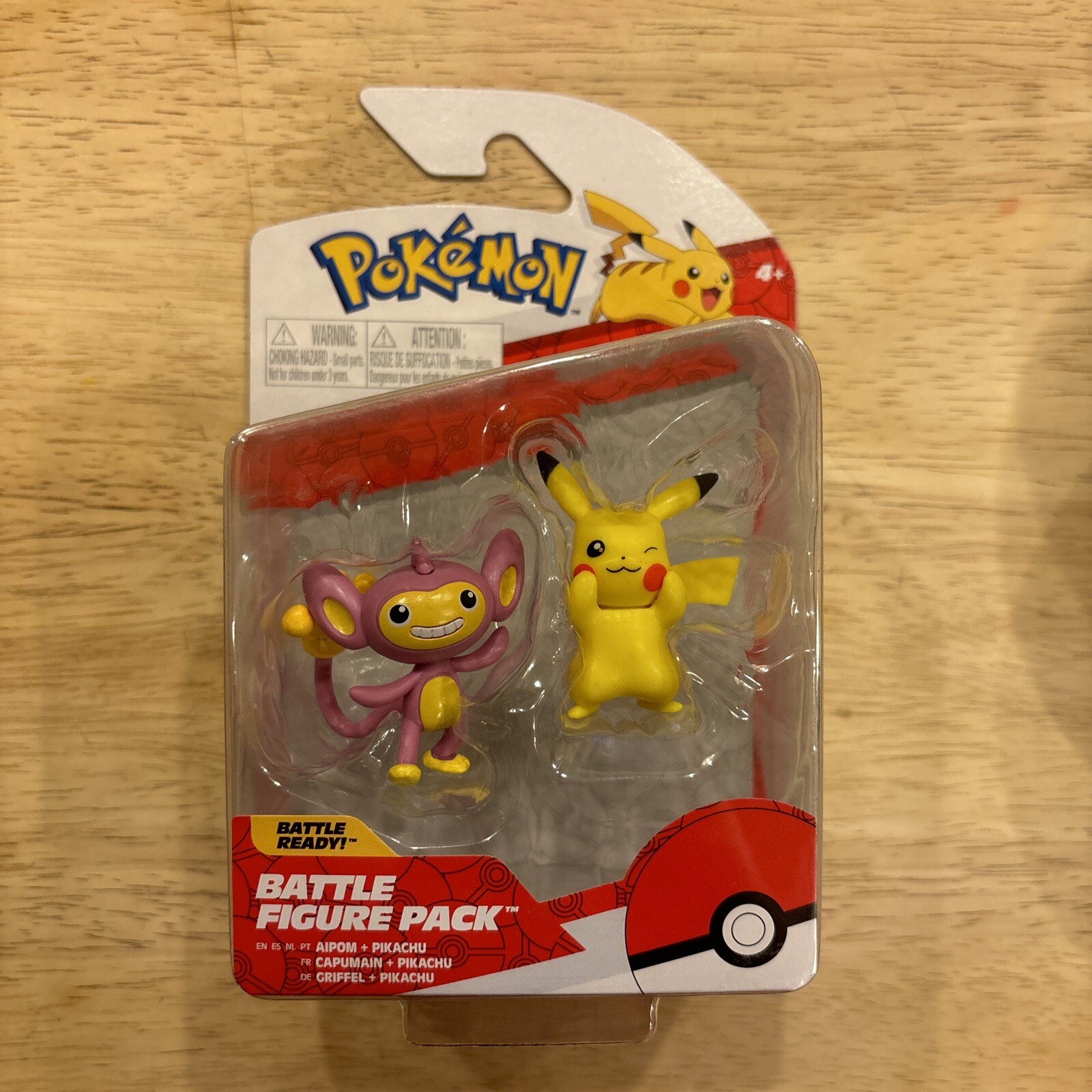 Jazwares Pokemon Articulated Battle Figure 2-Pack - AIPOM & PIKACHU (2 ...