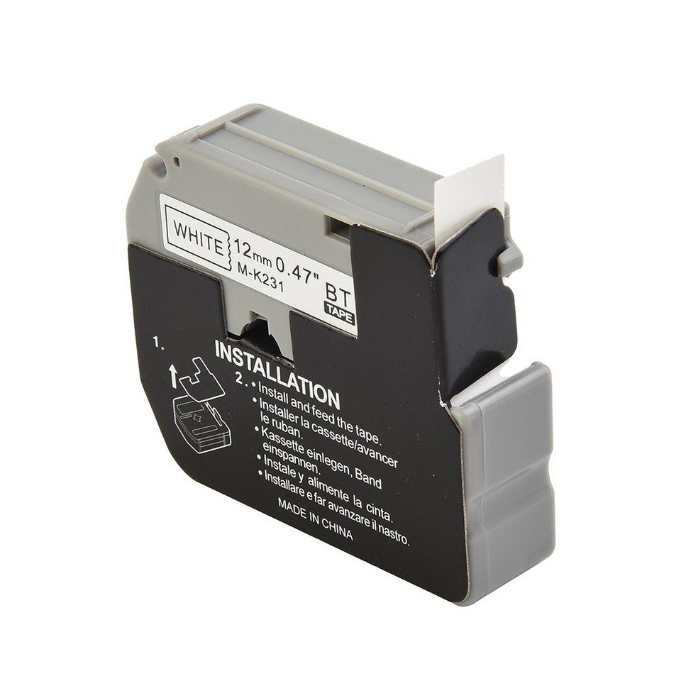 Versatile 12mm P Touch M231 MK231 MK231 Label Tape Non toxic Easy to ...