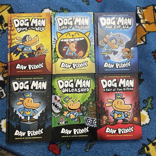 Dog Man book set Of 13 Hardcover Books Kids Dogman Petey The Cat Cat ...