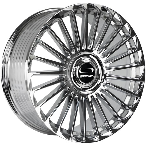 Strada S68 Martello 22x9 5x112/5x115 +30mm Chrome Wheel Rim 22" Inch ...