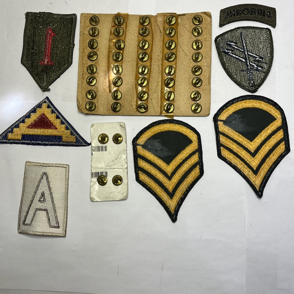 A Lot Of Military Patches And Uniform Pins | eBay