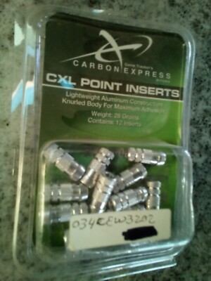 Game Tracker’s Carbon Express CXL Point Inserts, 12 Pack 28 Grains New ...