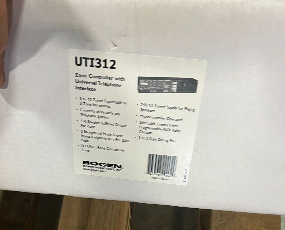Bogen UTI312 Multi Zone Page Controller with UTI (New, Opened Box) | eBay