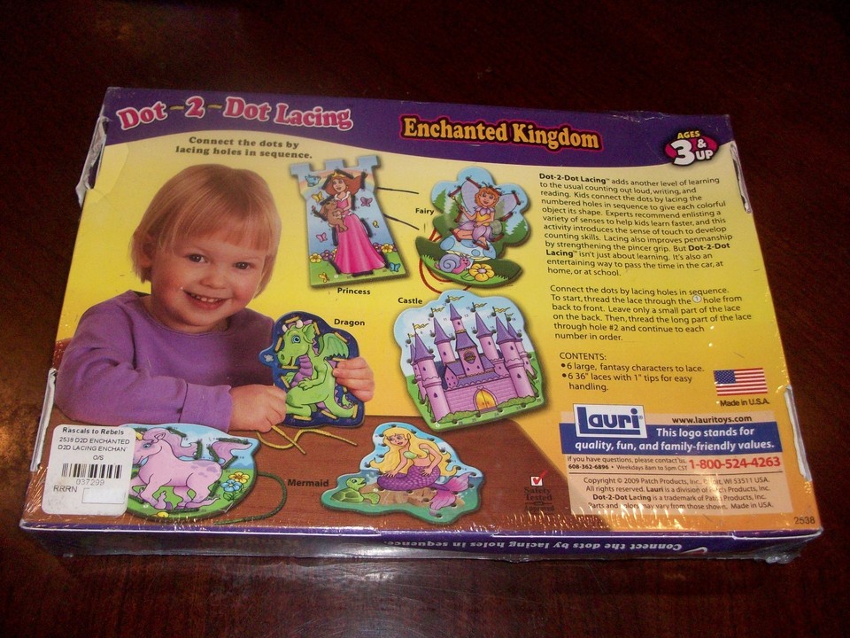 Lauri Toys Dot 2 Dot Lacing Enchanted Kingdom Kids Ages 3 & UP NEW | eBay