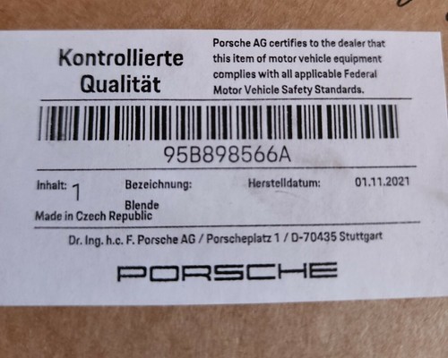PORSCHE Macan 95B Trim For Door Rear Right 95B898566A Genuine | eBay