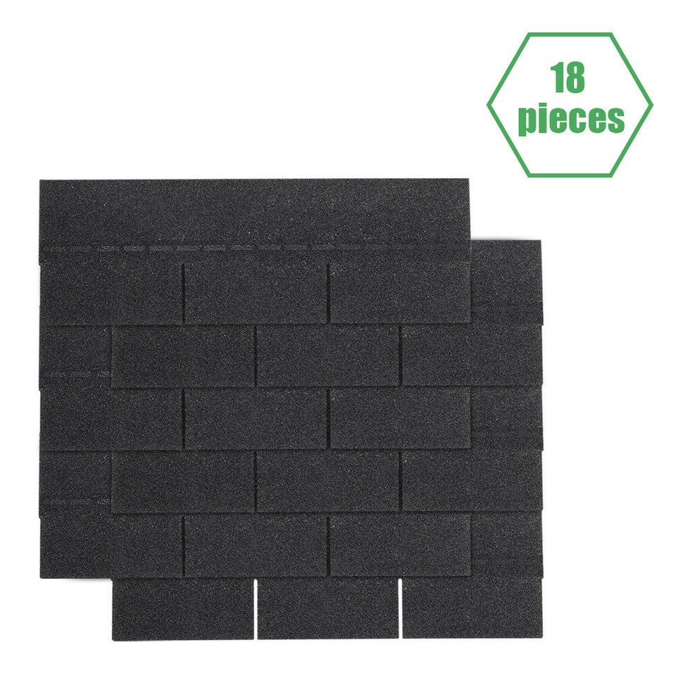 18pcs Felt Shingle Asphalt Roof Ridge Hip Shingles Tiles Self Adhesive ...