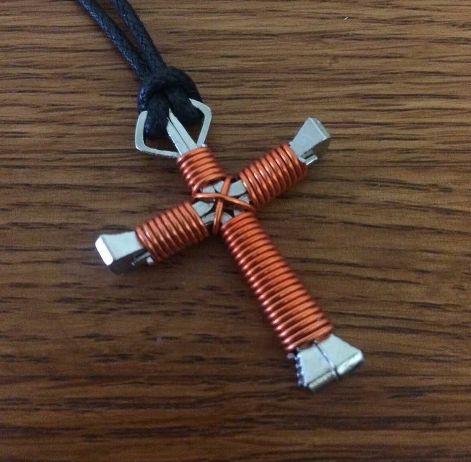 Horseshoe Nail Disciple Cross Necklace Choose Color BUY 3 GET 1 FREE | eBay