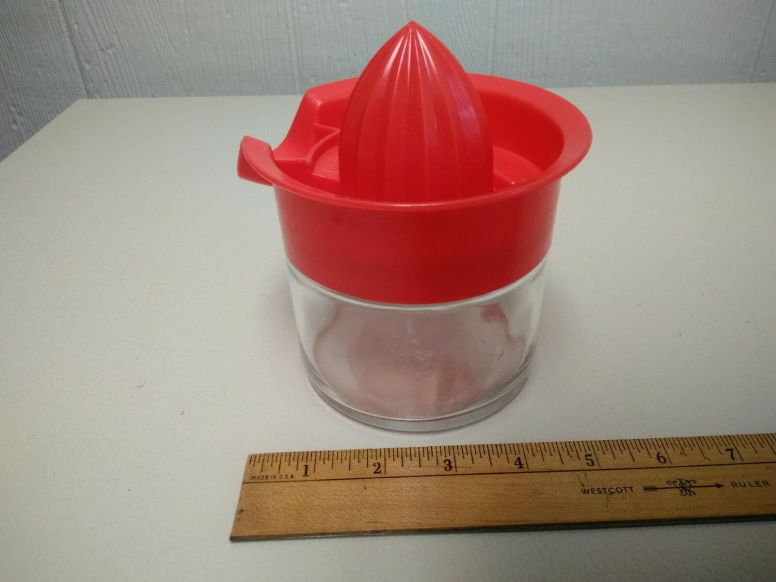 VTG Juicer Orange Lemon Citrus Squeezer Jar Glass design | eBay