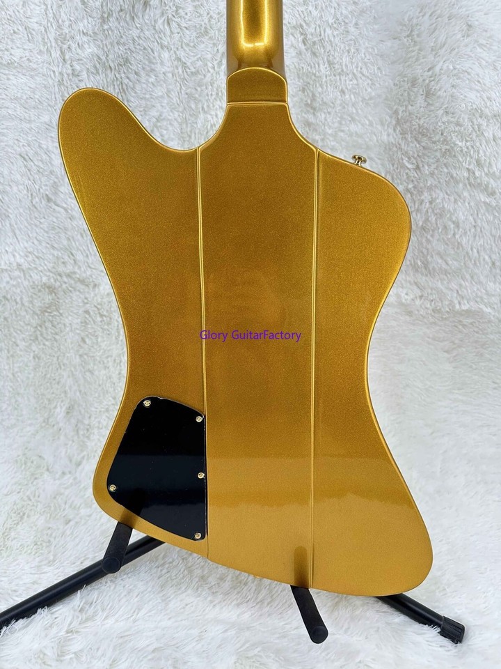 Ship from US Firebird VII Exotic-Shape Glossy Gold Electric Guitar ...
