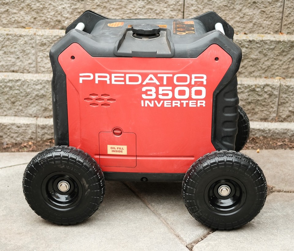 Predator 3500 Generator Wheel Kit- SOLID NEVER FLAT TIRES - LOCKING HUB ...