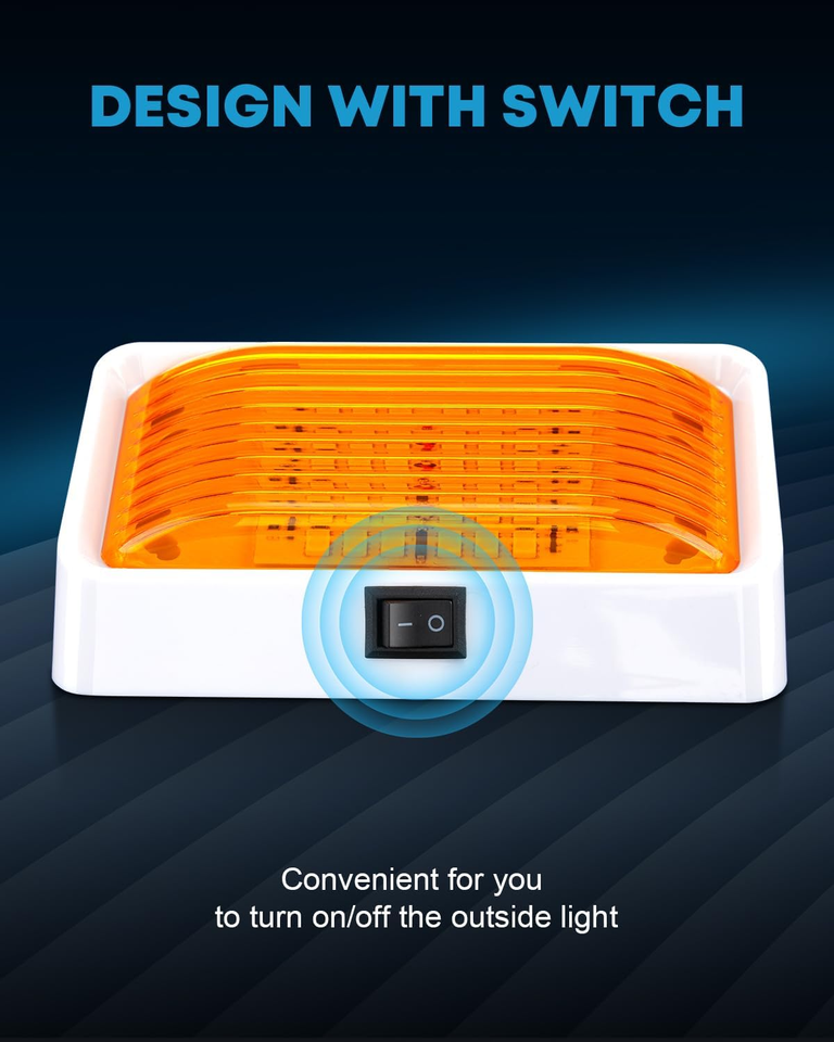 LED RV Exterior Porch Utility 320 Lumen Light with Switch 12V ...