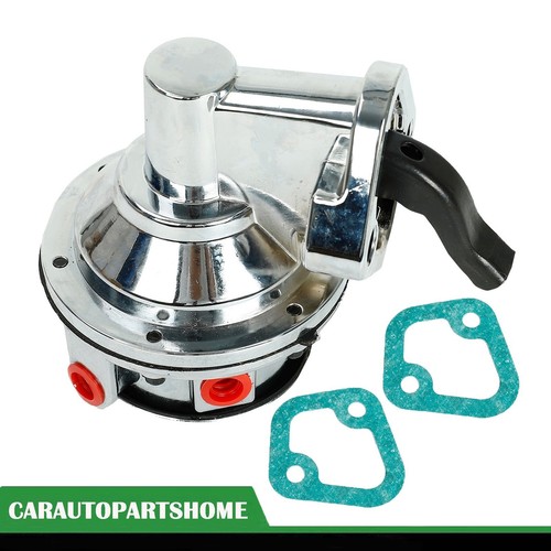 For SBC Chevy HV Replacement Chrome Mechanical Fuel Pump 305 350 ...