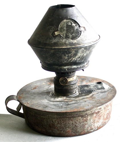 Antique Civil War Era E. Miller Coal Oil Lamp Flip-open Burner Mica ...