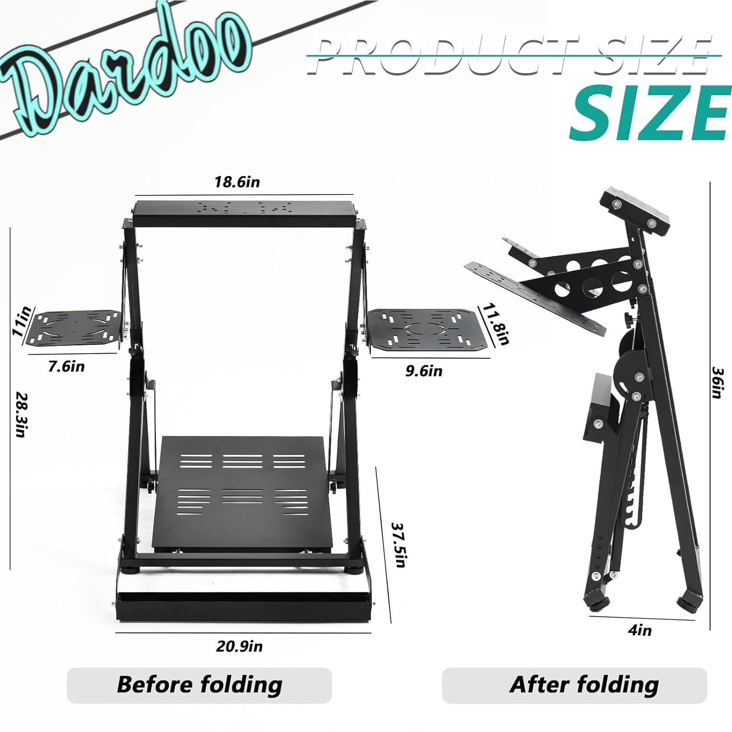 Dardoo Racing Wheel Stand X-Type Flight Sim Stand Fit Logitech ...