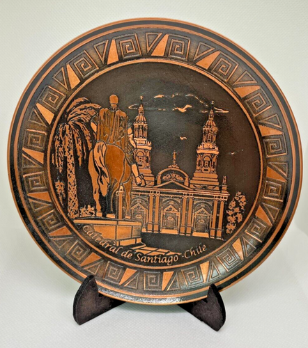 Decoration Plate Chile Cathedral Of Santiago 5.5" Wall Display Plate ...