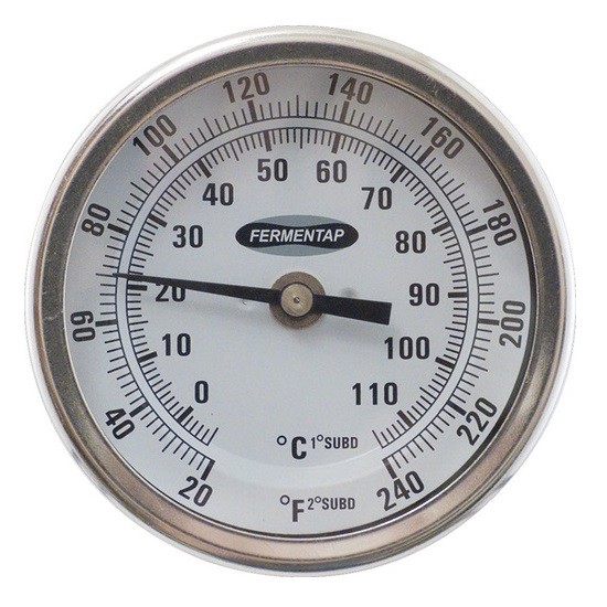 Inline SS Wort Thermometer w/ 1/2" Stainless Steel Quick Disconnects ...