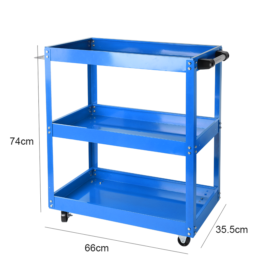3 Tier Tool Storage Heavy Duty Durable Garage Trolley Workshop Wheel ...
