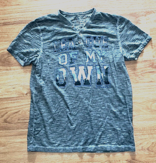 Men's Express T-shirt 'League of My Own" Size LG Cotton Tagless Gray | eBay