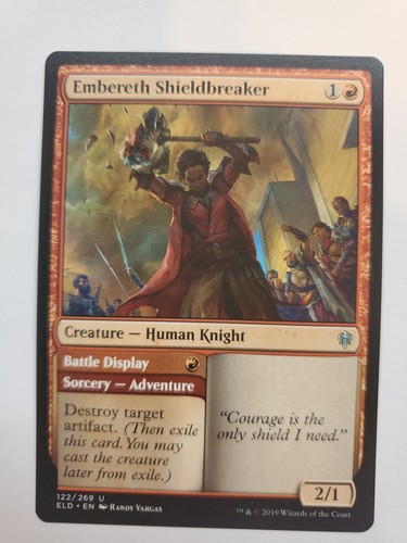 MTG Magic The Gathering Card Embereth Shieldbreaker Creature Human ...