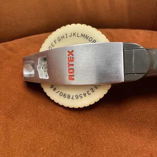 Vintage ROTEX Label Maker Model 6E Gray Heavy Duty BRUSHED STEEL | eBay