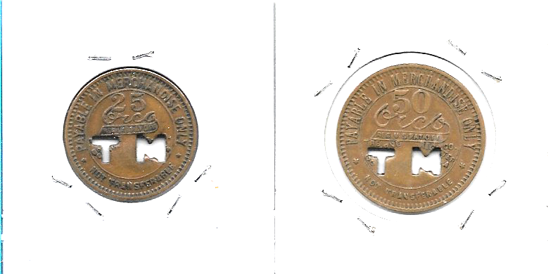 2 Stone, KY Coal Scrip Tokens TIERNEY MINING CO. INC. 25 and 50 | eBay