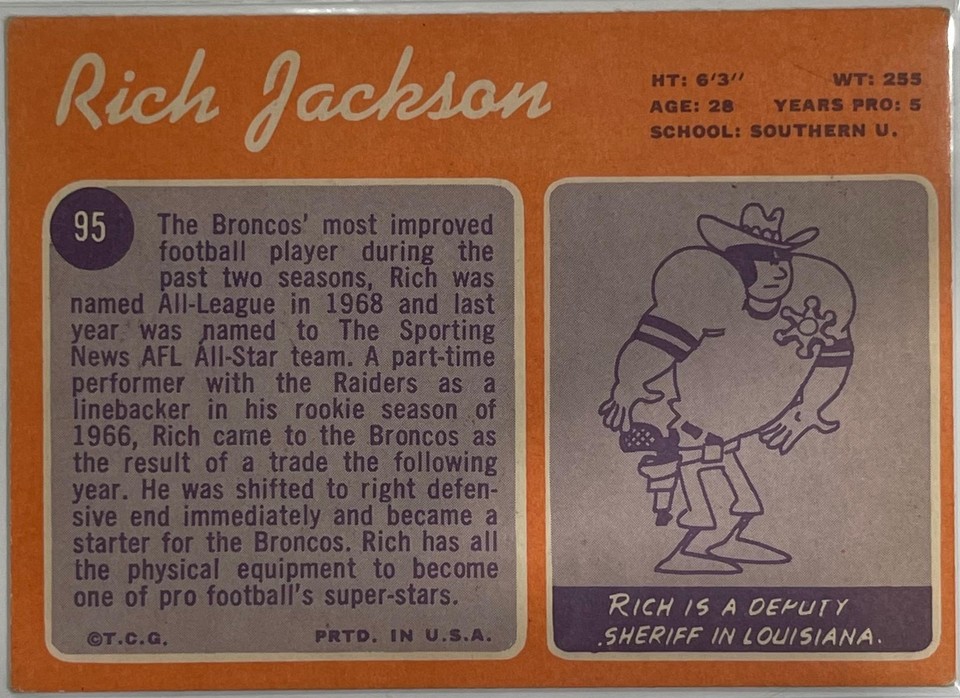1970 Topps #95 Rich Jackson | eBay