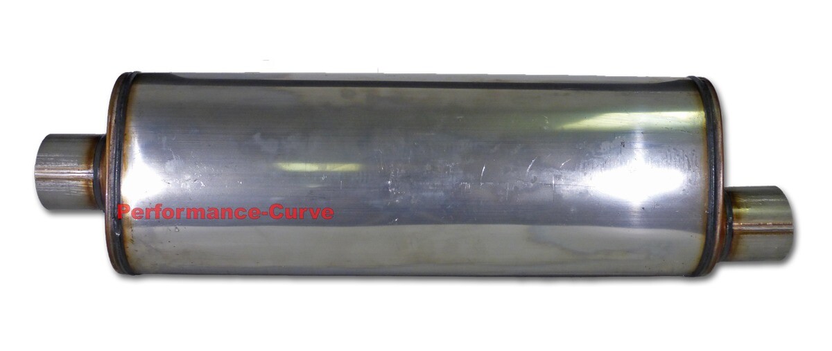 3" O/C Performance Exhaust 24" Muffler MAX FLOW Stainless Steel 5x8 ...