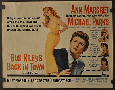 BUS RILEY'S BACK IN TOWN 1965 ORIG 22X28 MOVIE POSTER ANN-MARGRET ...