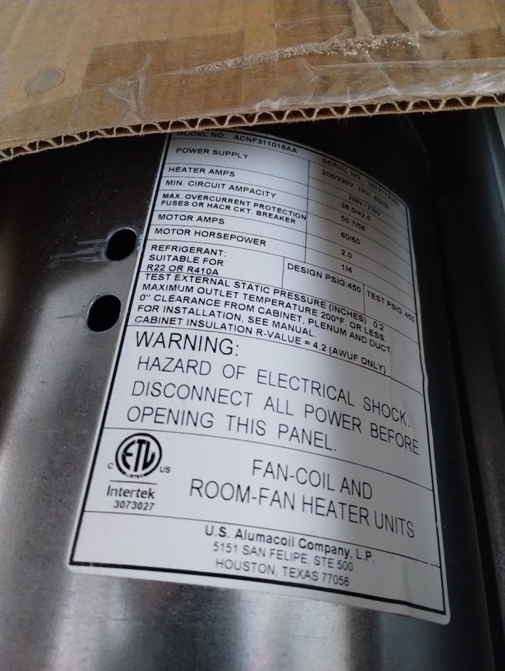 Goodman ACNF311016AA 2.5Ton Energy-Efficient Ceiling Mount Air Handler ...