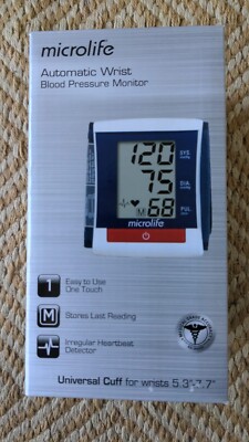 Microlife Wrist Blood Pressure Monitor, Universal Cuff. Model. BP3MY1 ...
