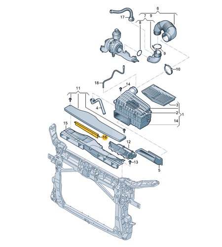 VOLKSWAGEN ARTEON 3H7 Intake Air Guide Duct Flap 5Q0129747B | eBay