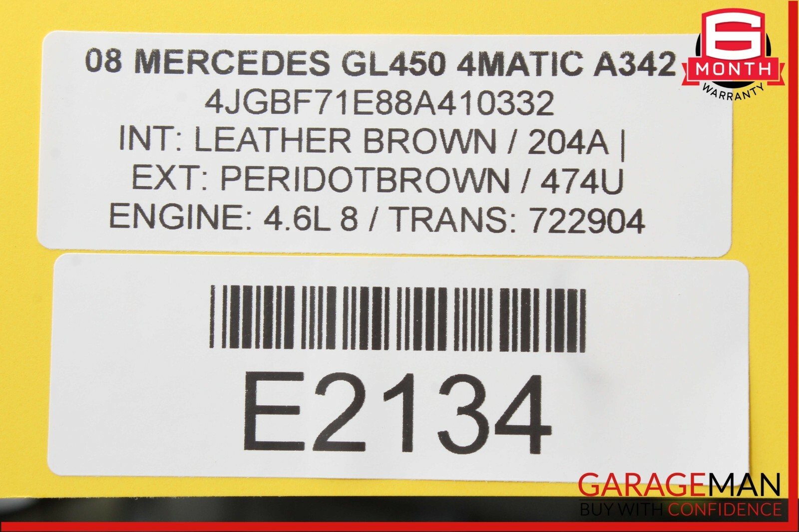 06-12 Mercedes X164 GL450 Panoramic Sunroof Sun Roof Motor 1648201442 ...