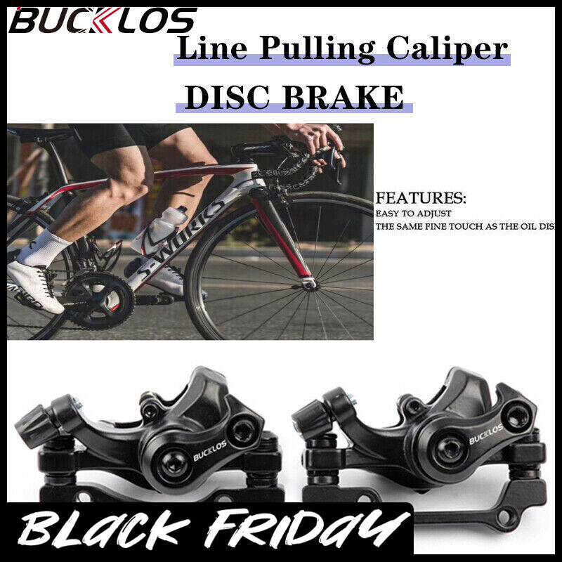 BUCKLOS Bicycle Disc Brake Caliper Mechanical MTB Cycling Front Rear ...