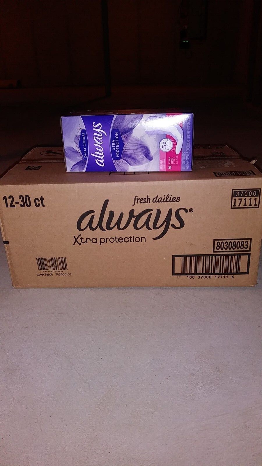 360 ct Brand New Always Xtra Protection Dailies Extra Long PantiLiners ...