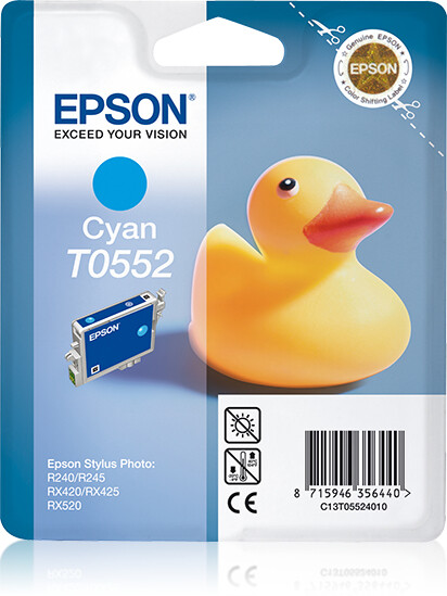 Epson T0552 Cartridge Original Cyan Stylus Photo R240/RX420/RX425/RX520 ...