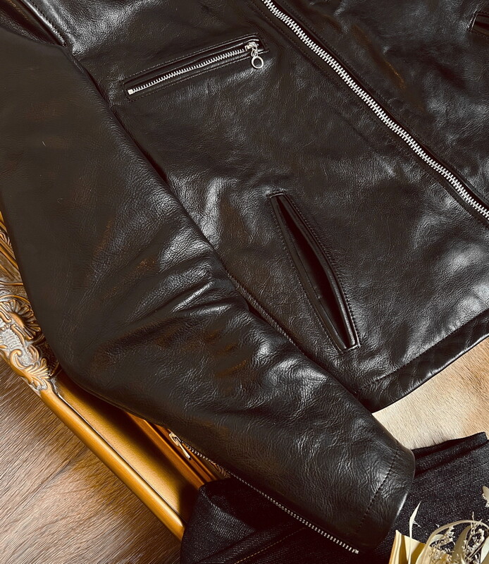 Mens Vintage Style Cowhide Vegetable Tanned Retro Biker Motorcycle ...