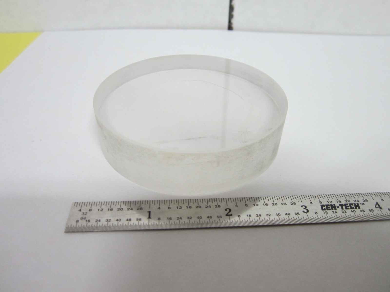 OPTICAL CONCAVE GLASS LENS ?? DULL OPPOSITE SIDE LASER OPTICS AS IS BIN ...